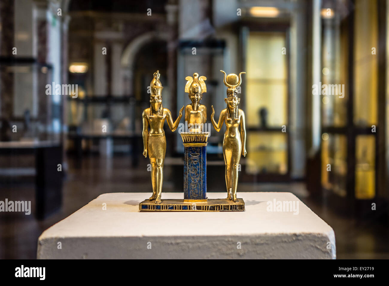 Osiris gold figurine in Louvre museum Stock Photo - Alamy