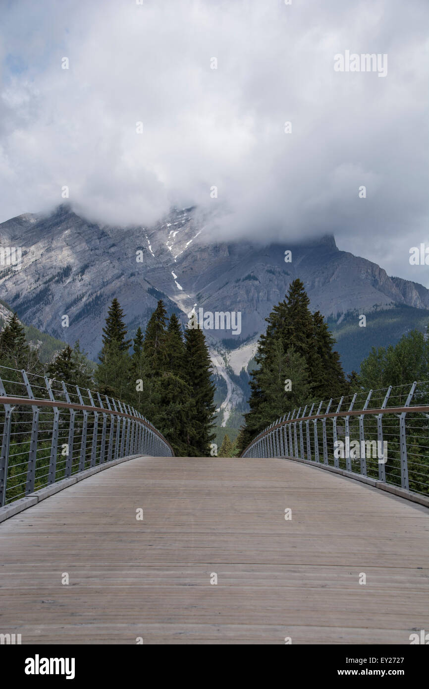 This is one of the longest timber bridges in the world. Banff, Canada ...