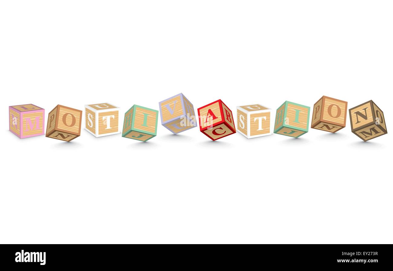 MOTIVATION written with alphabet blocks - vector illustration Stock ...