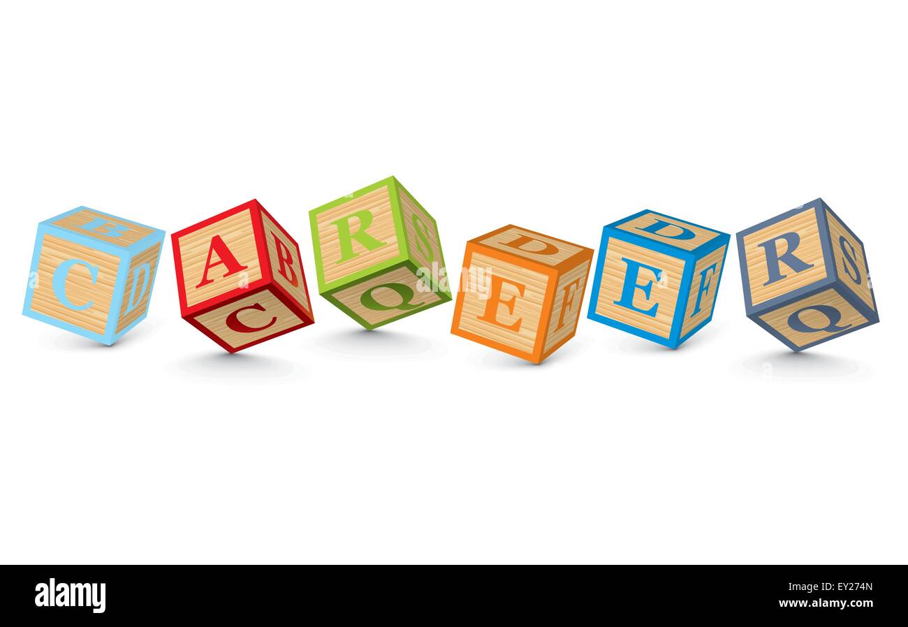 CAREER written with alphabet blocks - vector illustration Stock Vector ...