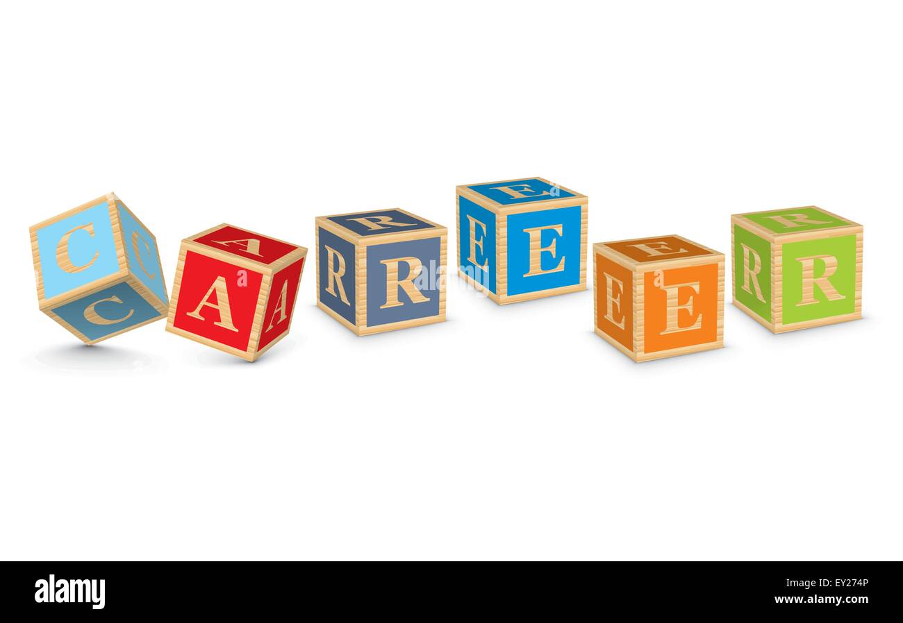 CAREER written with alphabet blocks - vector illustration Stock Vector ...