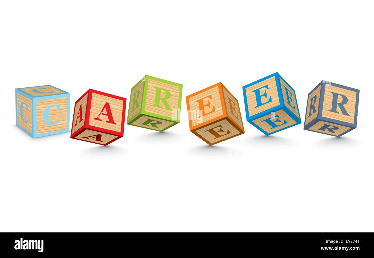 CAREER written with alphabet blocks - vector illustration Stock Vector ...