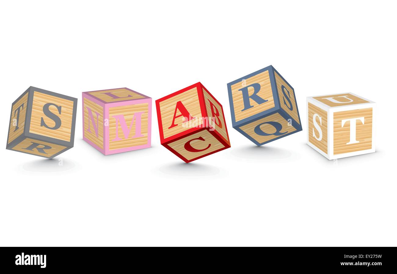 SMART written with alphabet blocks - vector illustration Stock Vector ...