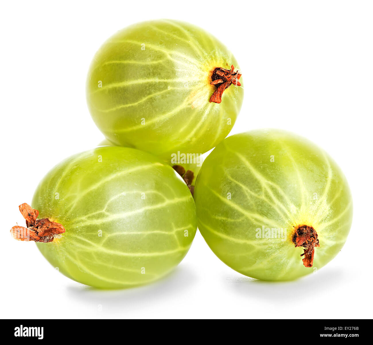 Gooseberries isolated on white background Stock Photo - Alamy