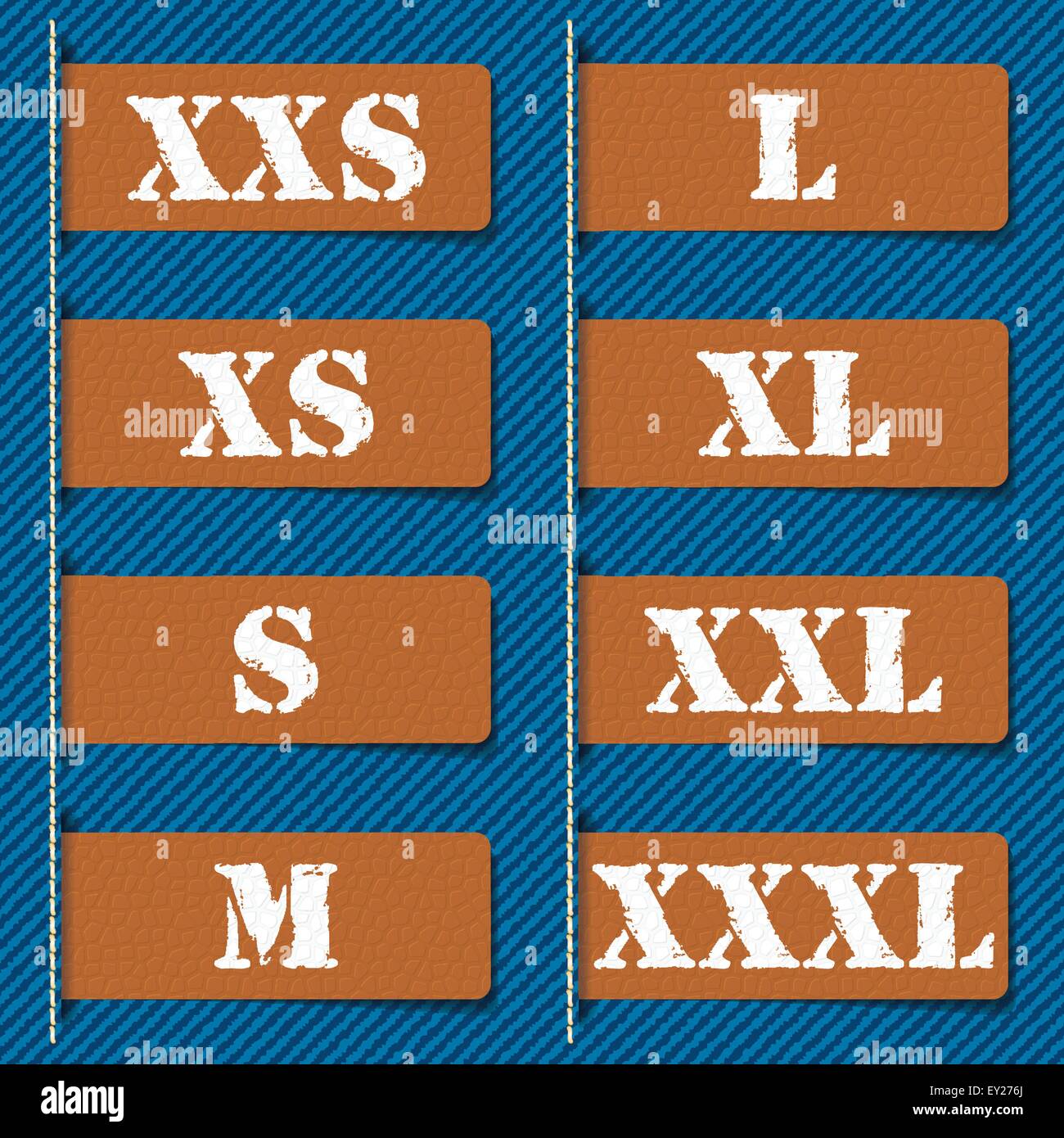 Size clothing labels - vector illustration Stock Vector Image & Art - Alamy
