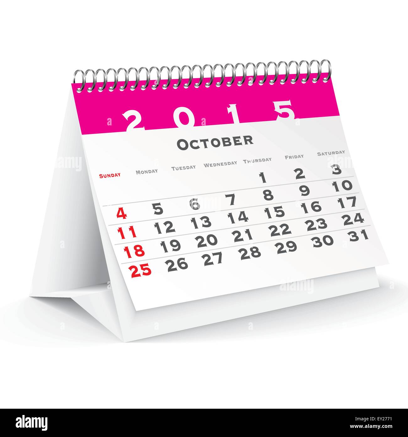 2015 calendar desk Stock Vector Images - Alamy