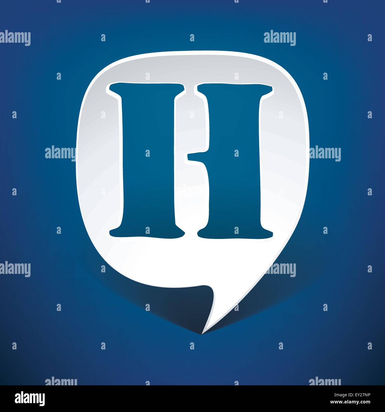 Bubble speech letter H - vector illustration Stock Vector Image & Art ...