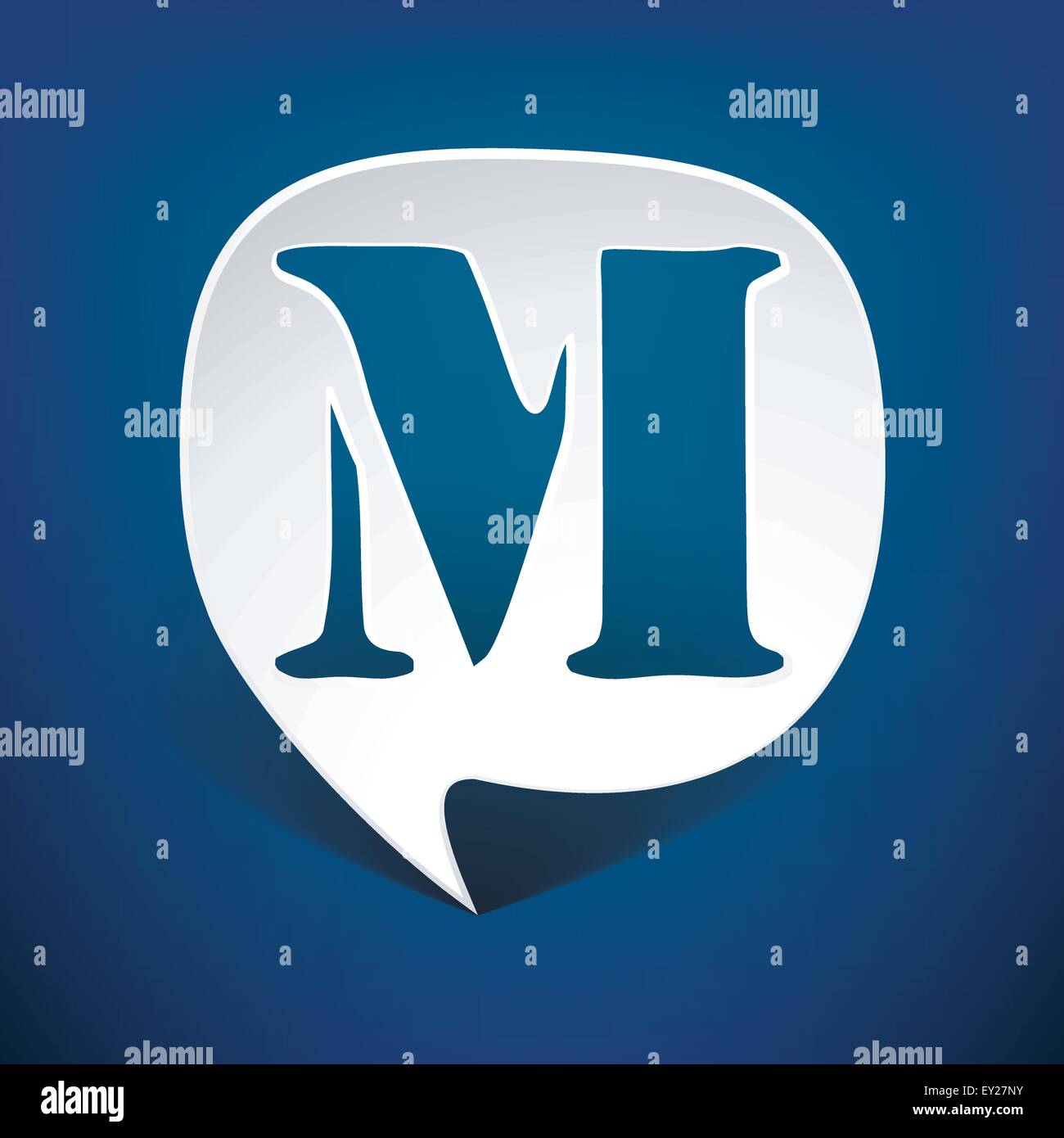 Bubble speech letter M - vector illustration Stock Vector Image & Art ...