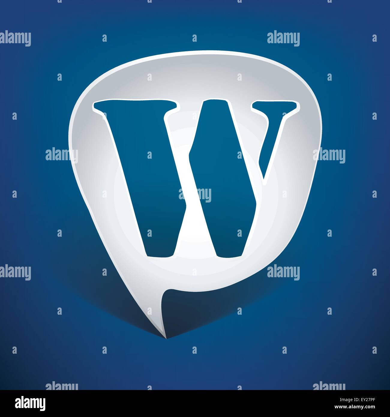 Bubble speech letter W - vector illustration Stock Vector Image & Art ...