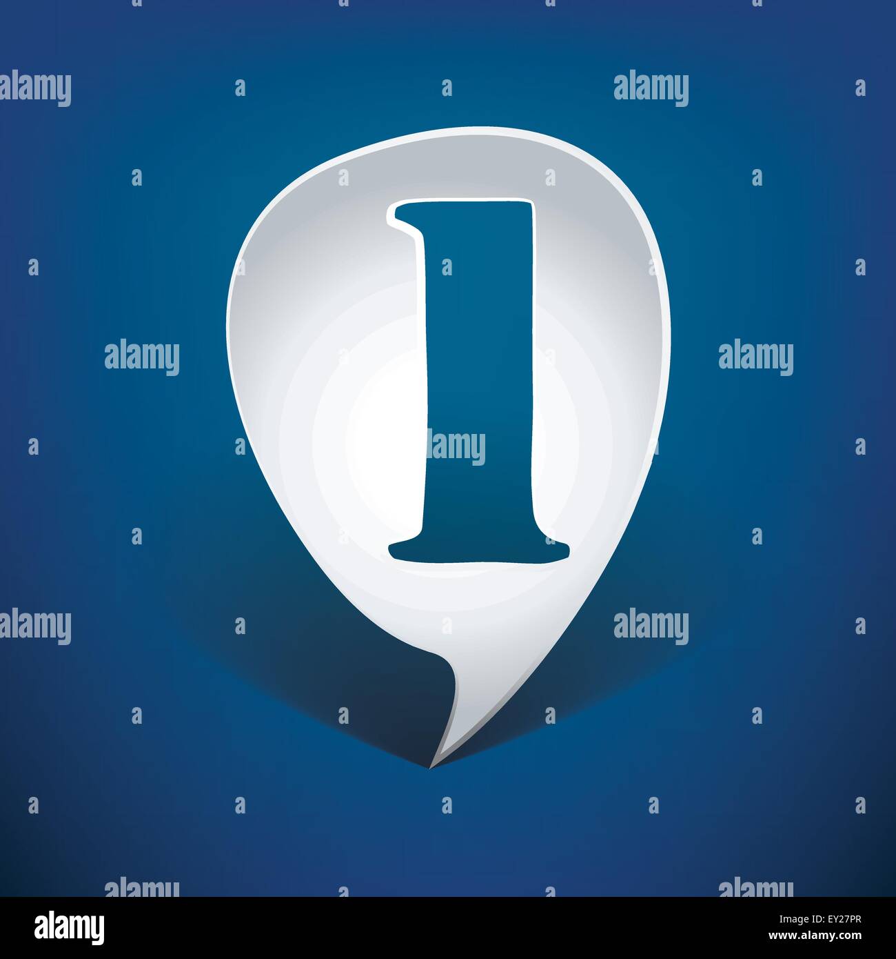 Bubble speech number 1 - vector illustration Stock Vector Image & Art ...