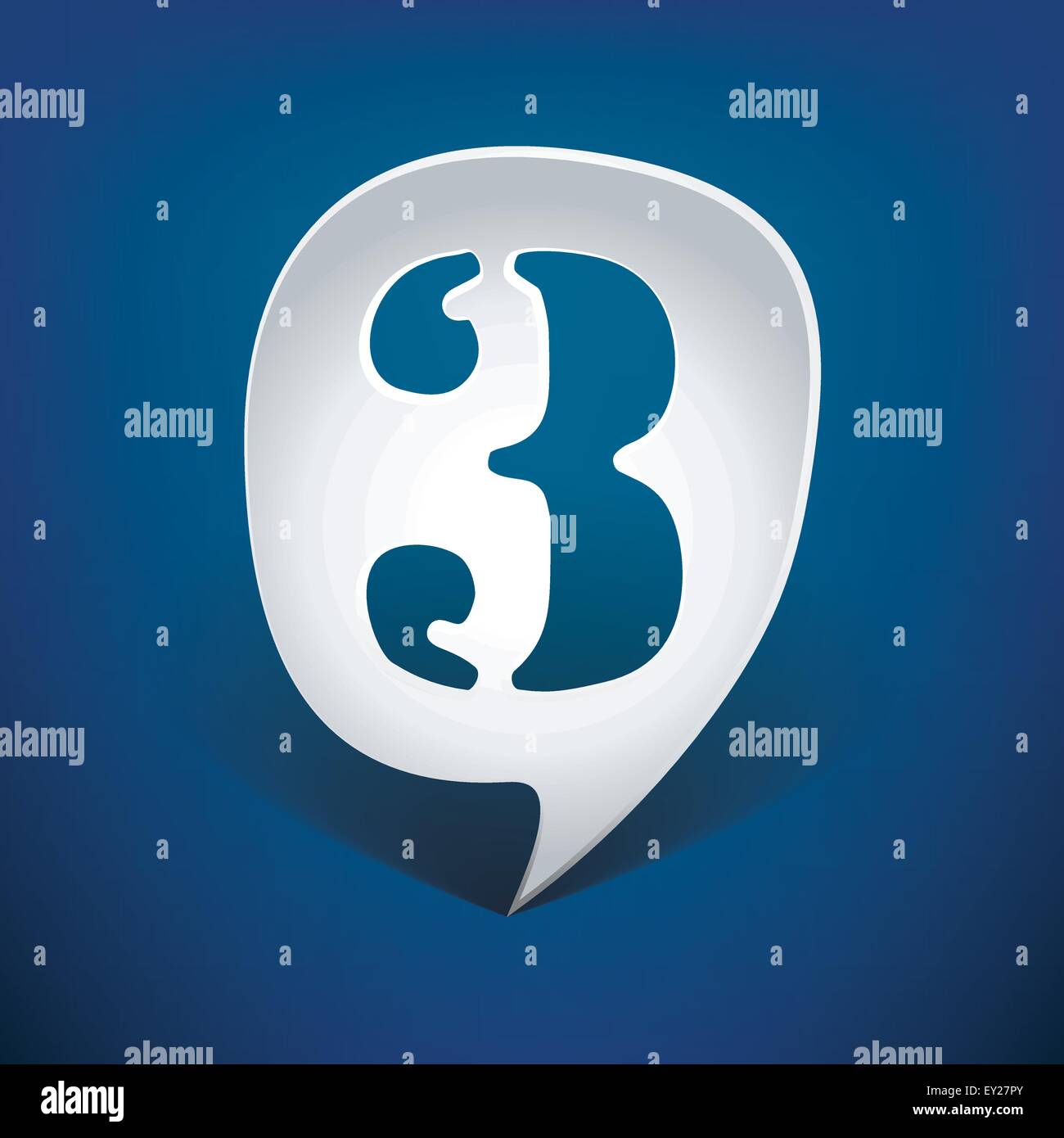 Bubble speech number 3 - vector illustration Stock Vector Image & Art ...