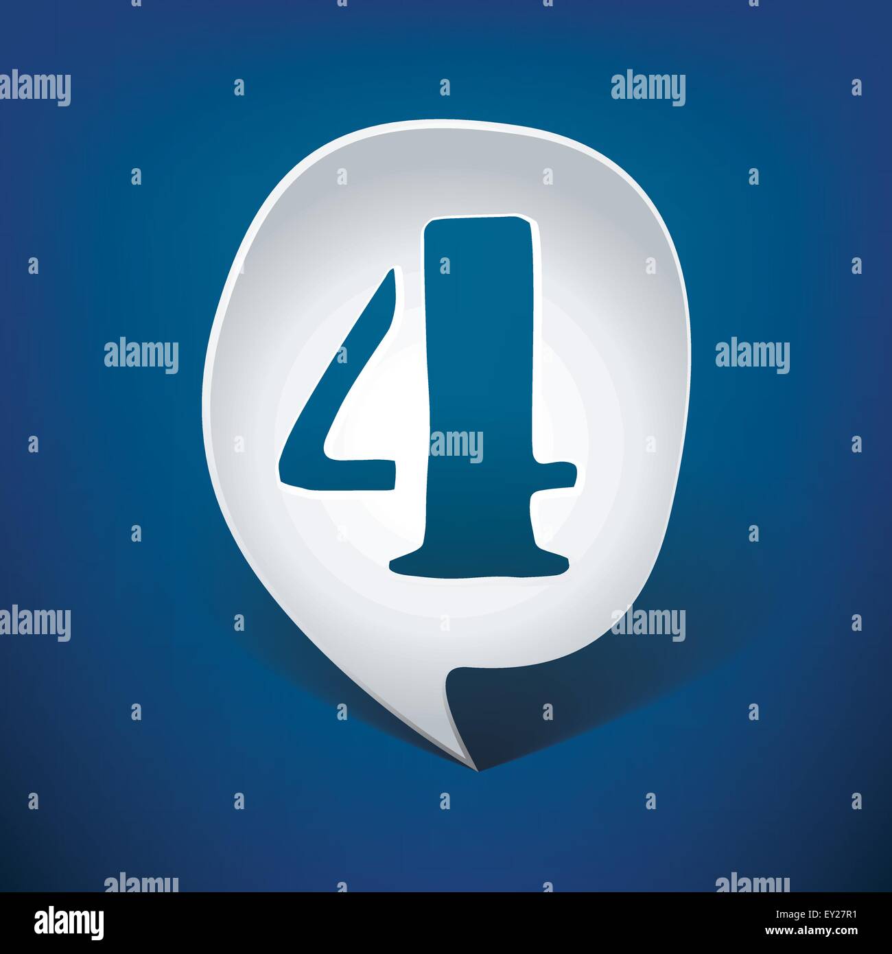 Bubble speech number 4 - vector illustration Stock Vector Image & Art ...