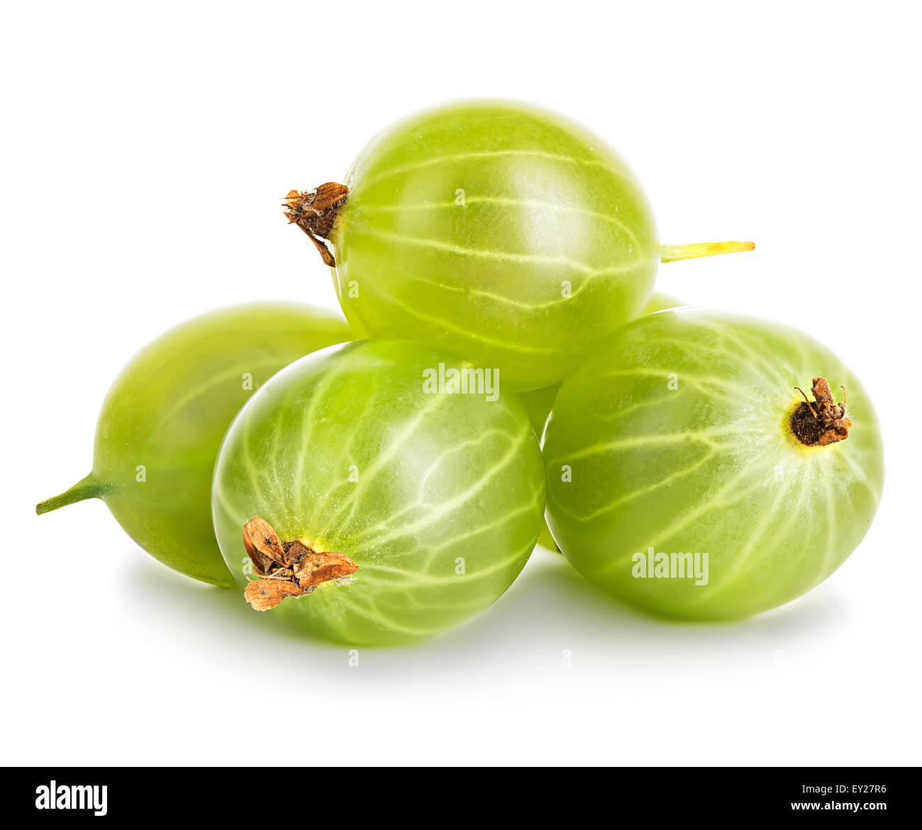 Gooseberries isolated on white background Stock Photo - Alamy