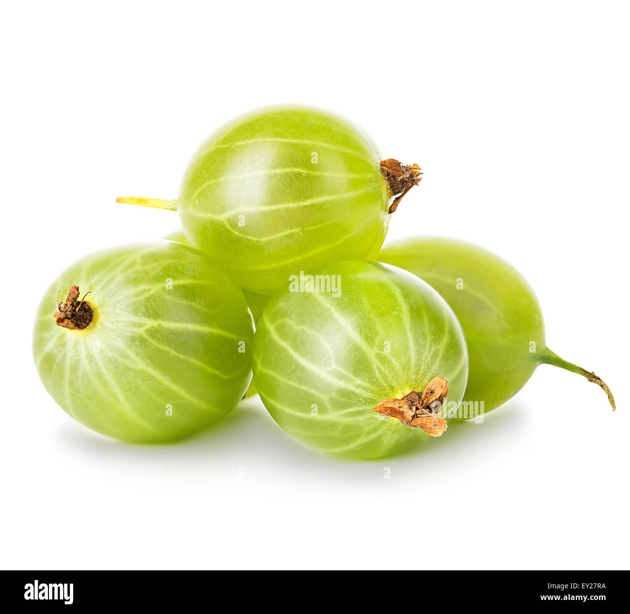 Gooseberries isolated on white background Stock Photo - Alamy