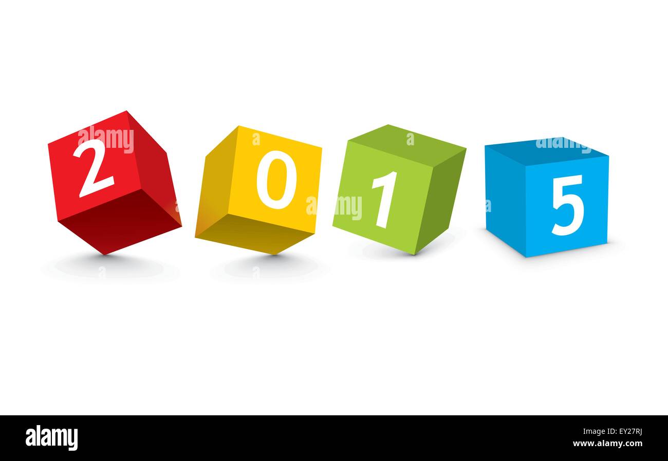 2015 made from toy blocks - vector illustration Stock Vector Image ...