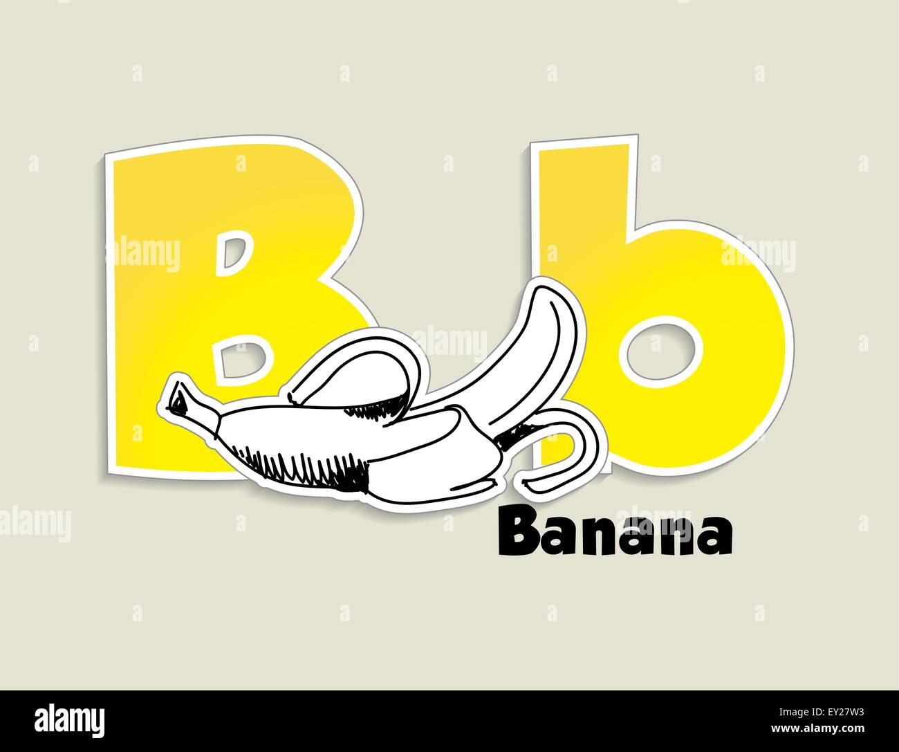 Fruits and vegetables alphabet - letter B - vector eps 10 illustration ...