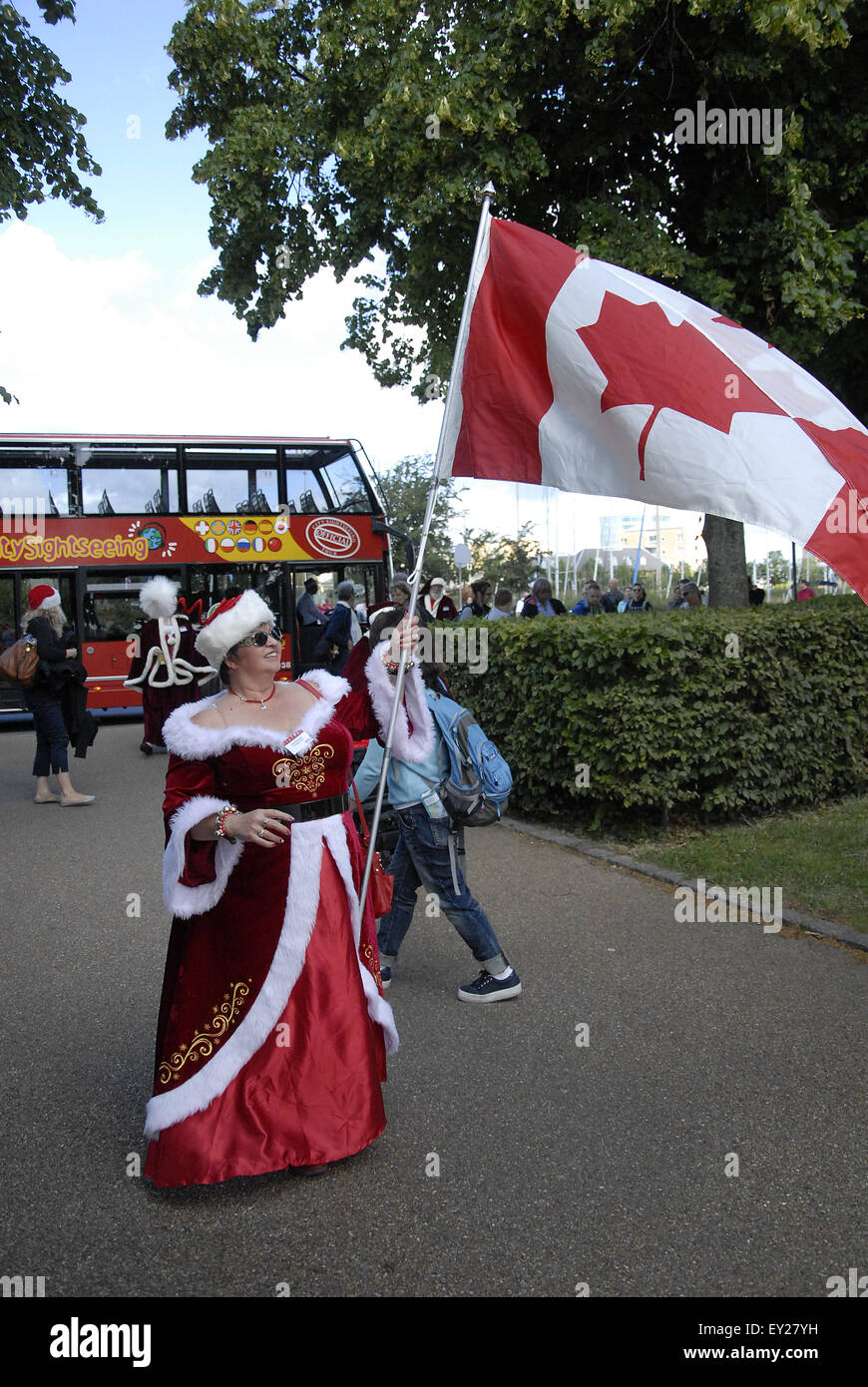 Copenhagen, Denmark. 20th July, 2015. Annual santa convention. Santa ...