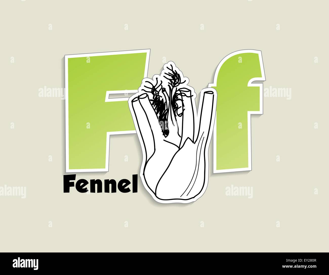 Fruits and vegetables alphabet - letter F - vector eps 10 illustration ...