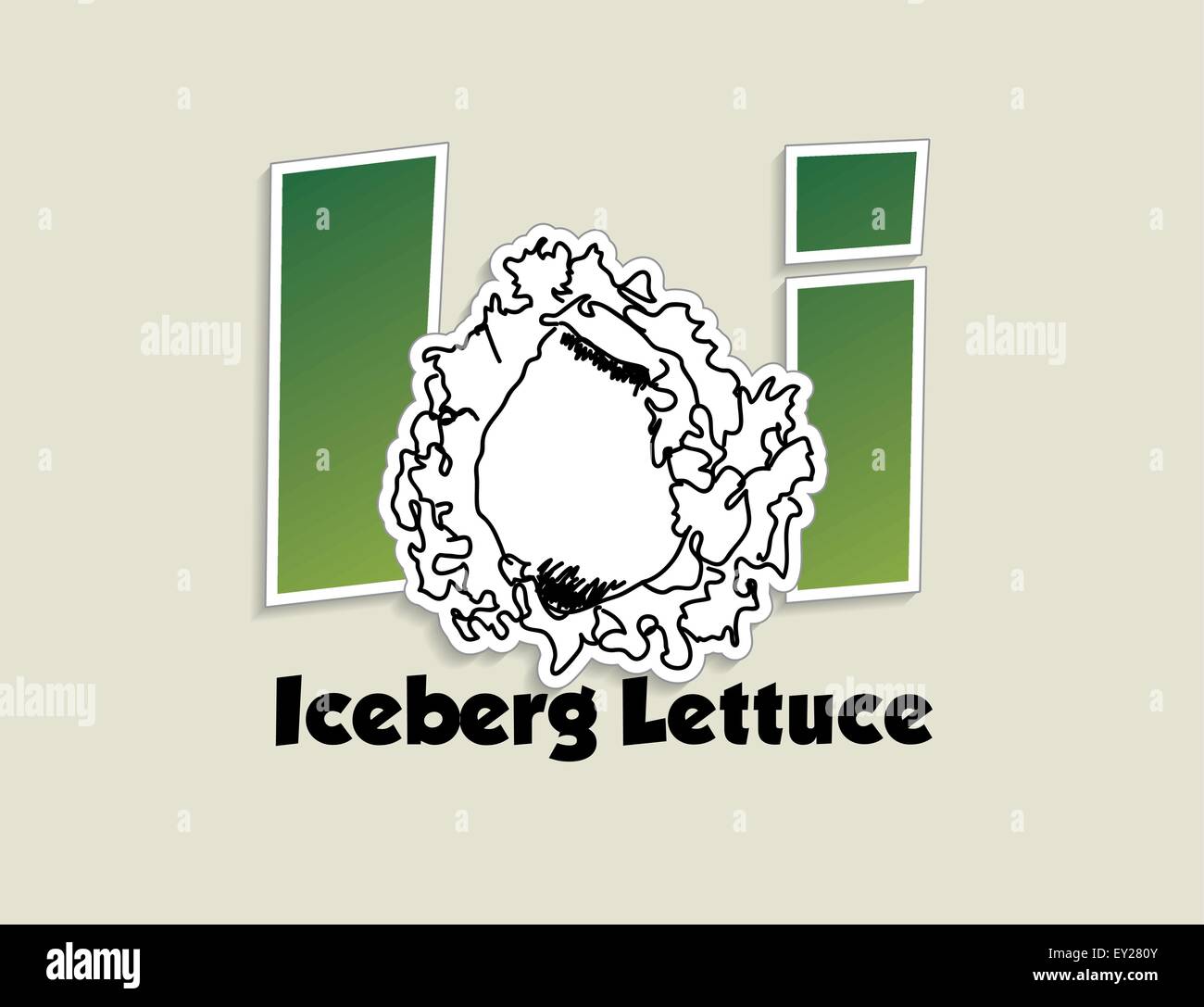 Fruits and vegetables alphabet - letter I - vector eps 10 illustration ...