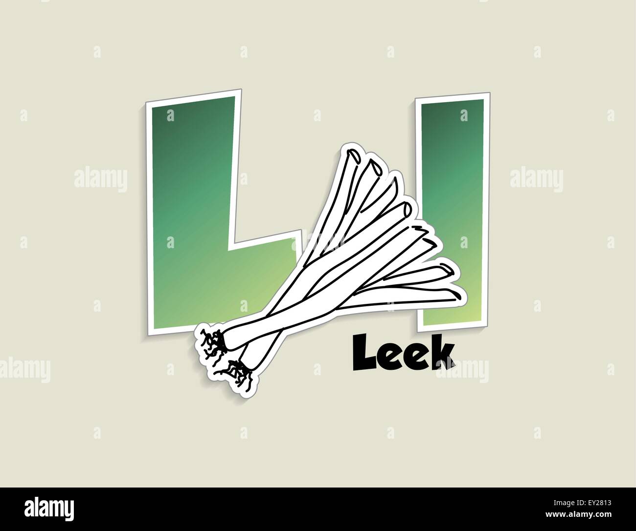 Fruits and vegetables alphabet - letter L - vector eps 10 illustration ...