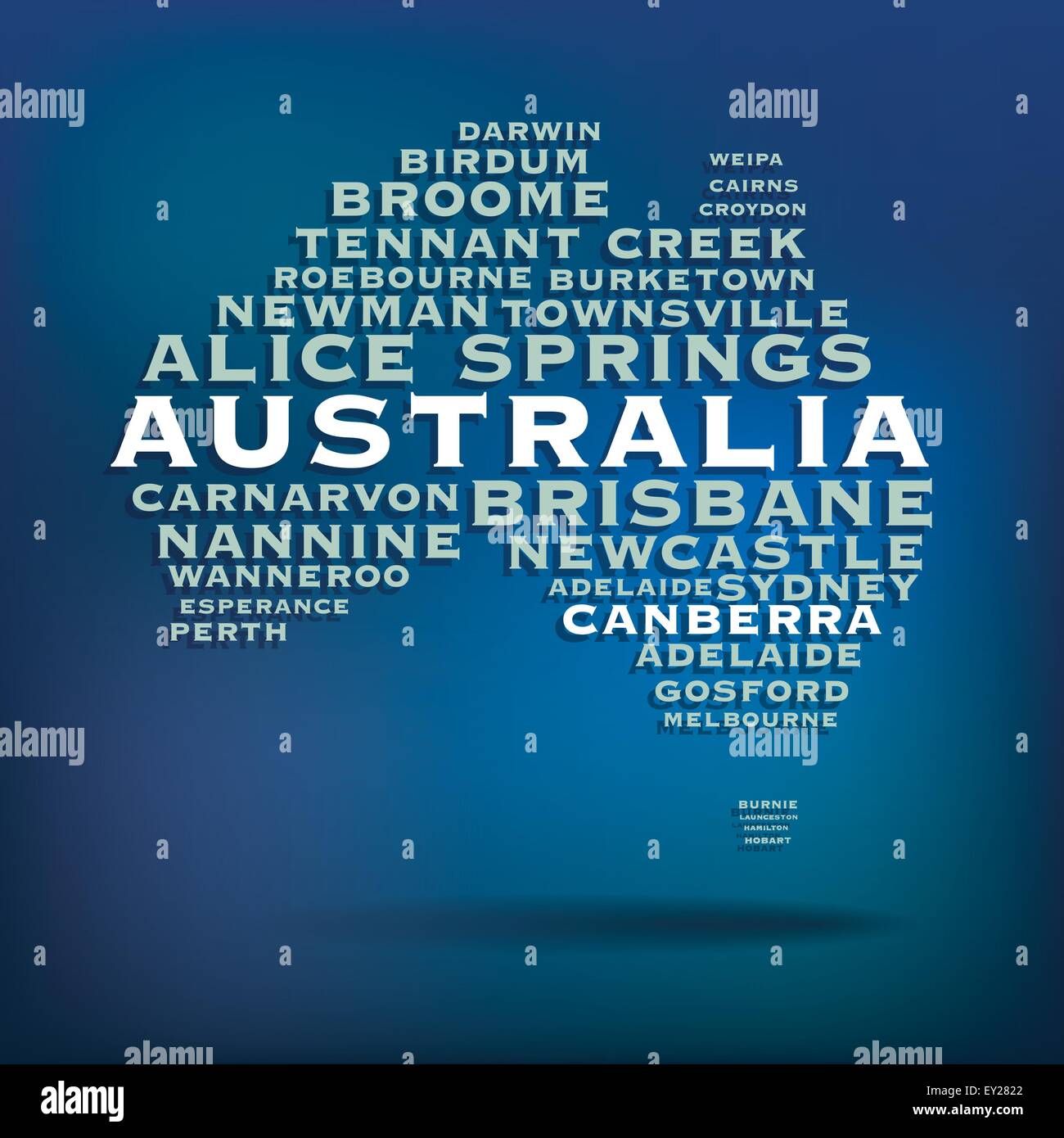 Australia map cities Stock Vector Images - Alamy