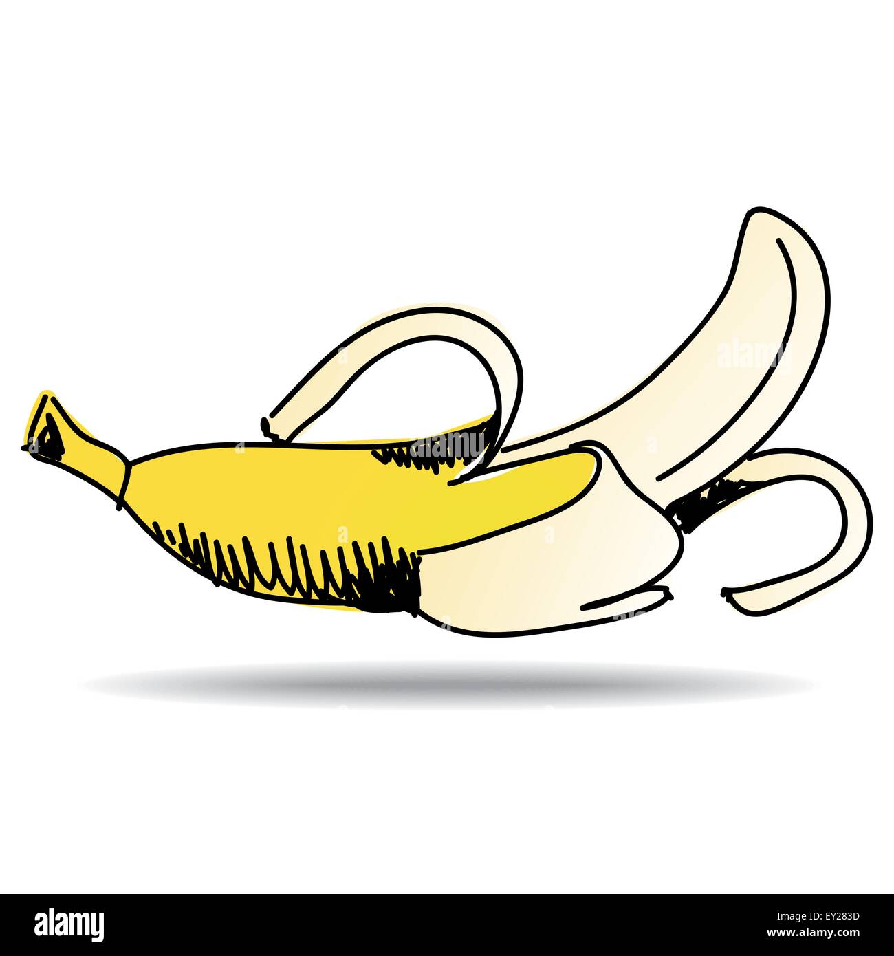 Freehand drawing banana icon - vector eps 10 illustration Stock Vector ...