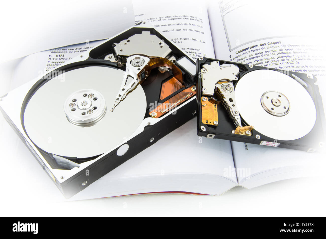 Hard Disk and Book Stock Photo - Alamy