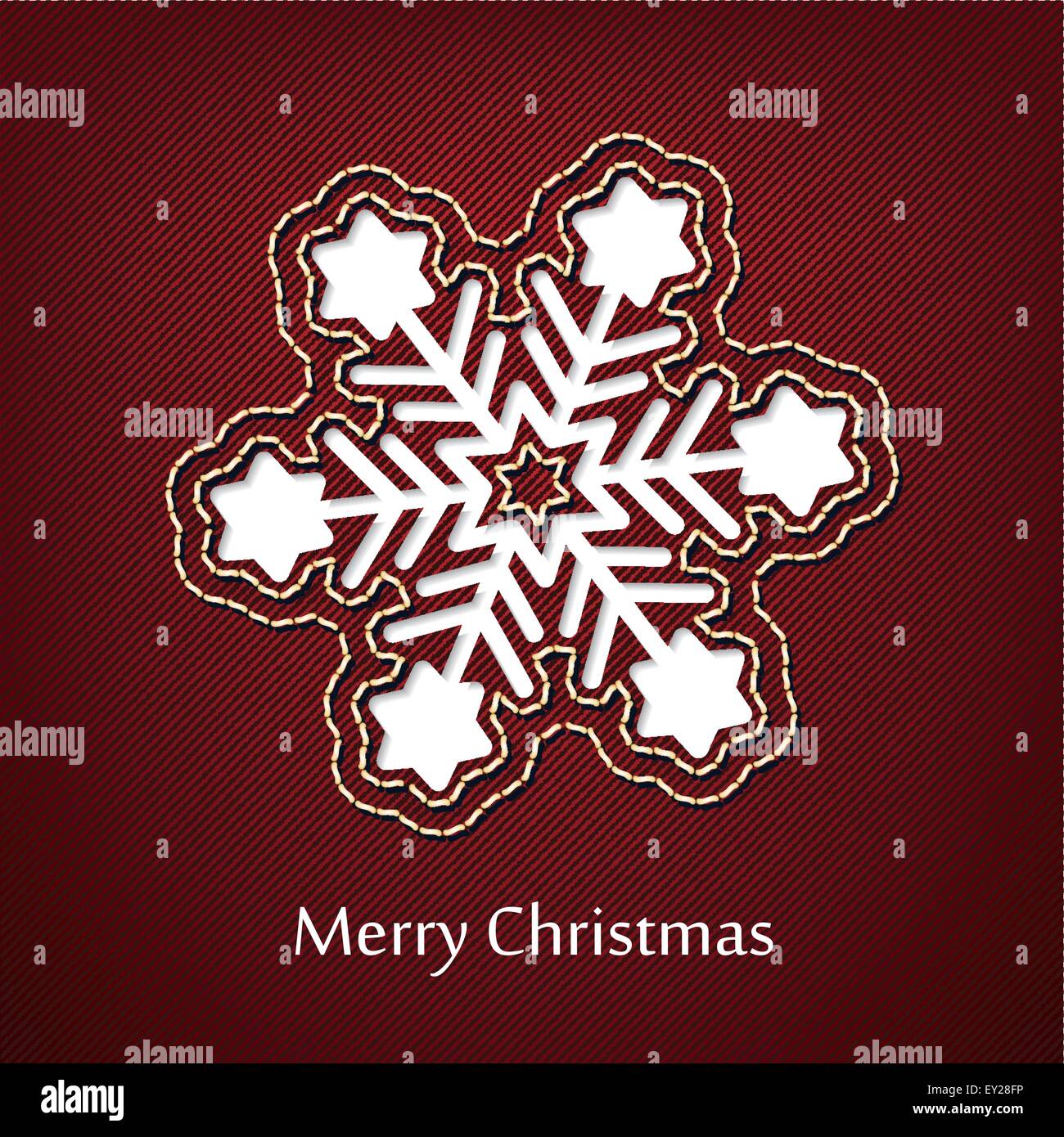 Christmas postcard design with denim jeans background - vector ...