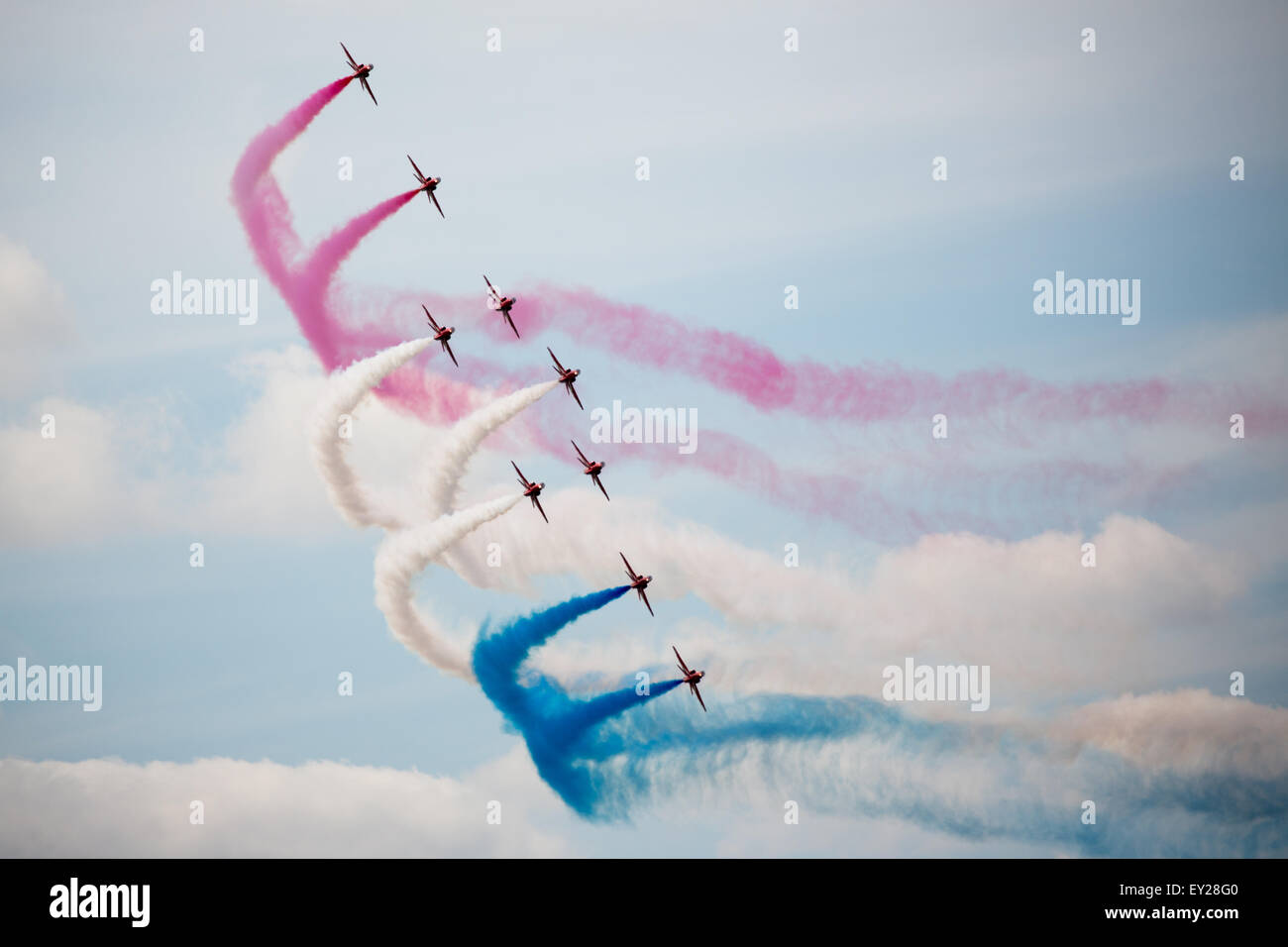 RAF Red Arrows Display Team Stock Photo - Alamy