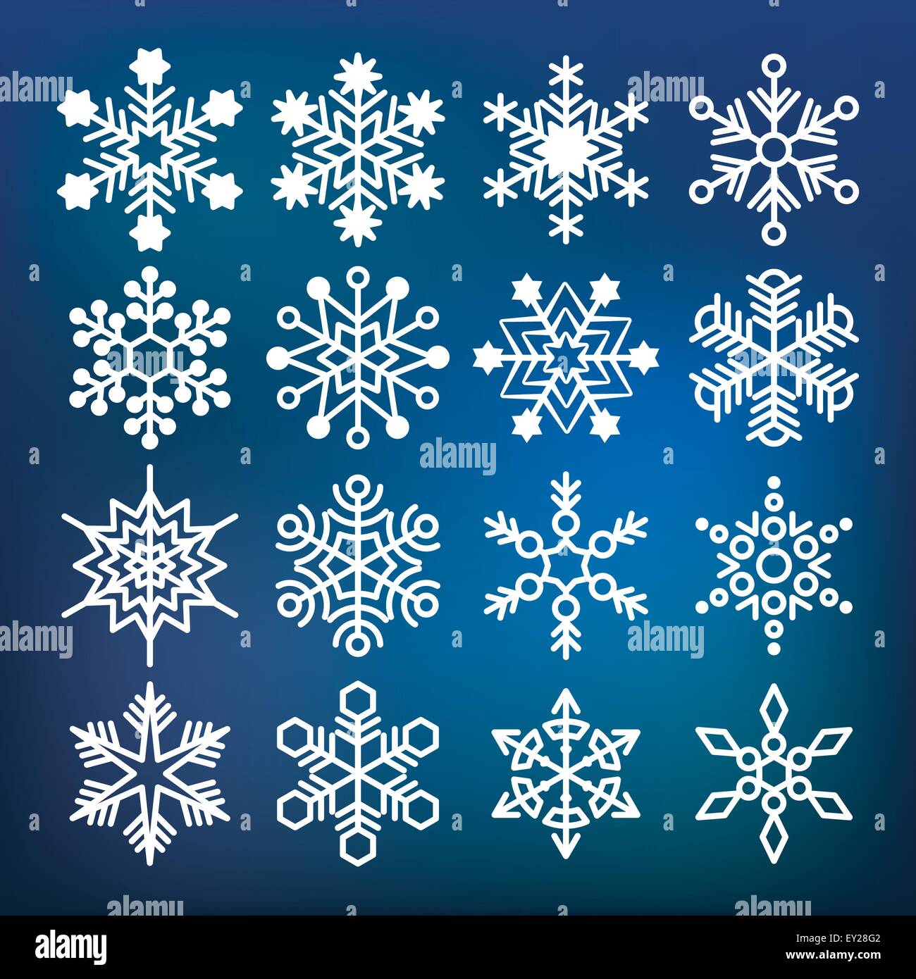 Vector snowflake collection - vector illustration Stock Vector Image ...