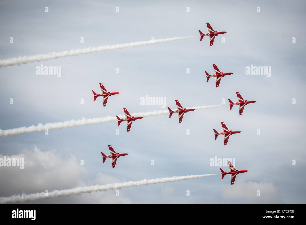 RAF Red Arrows Display Team Stock Photo - Alamy