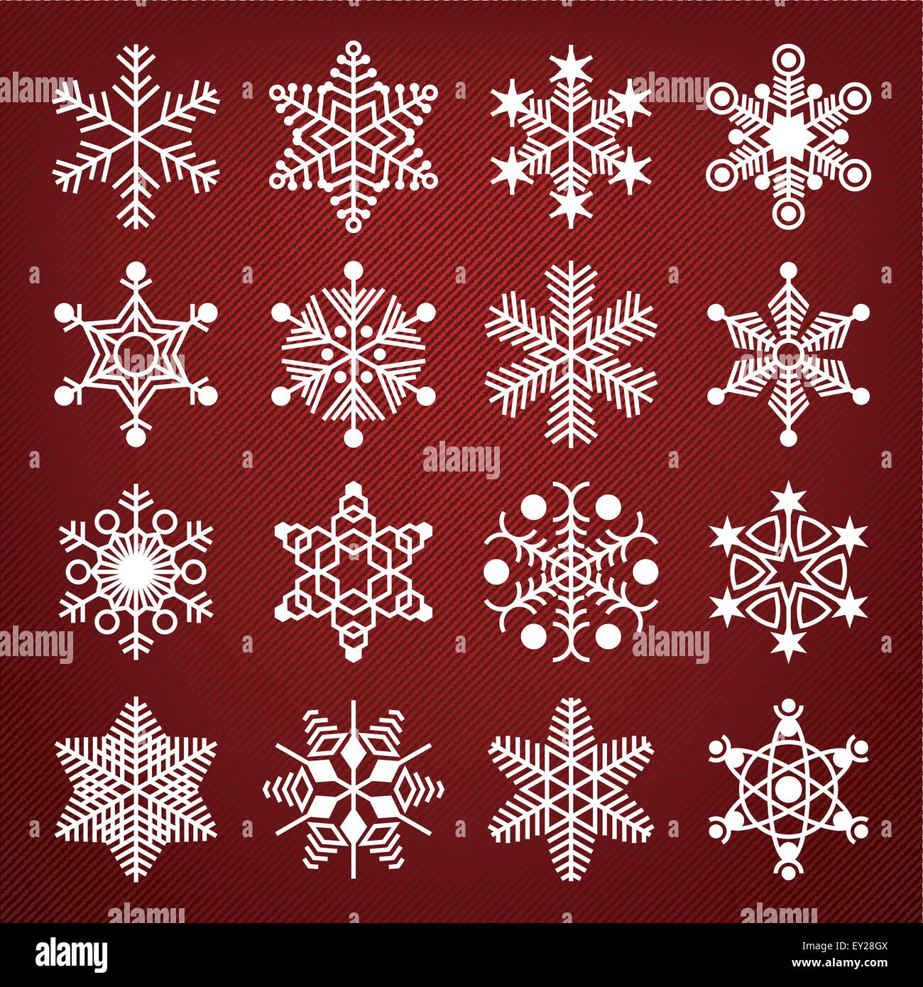 Vector snowflake collection - vector illustration Stock Vector Image ...