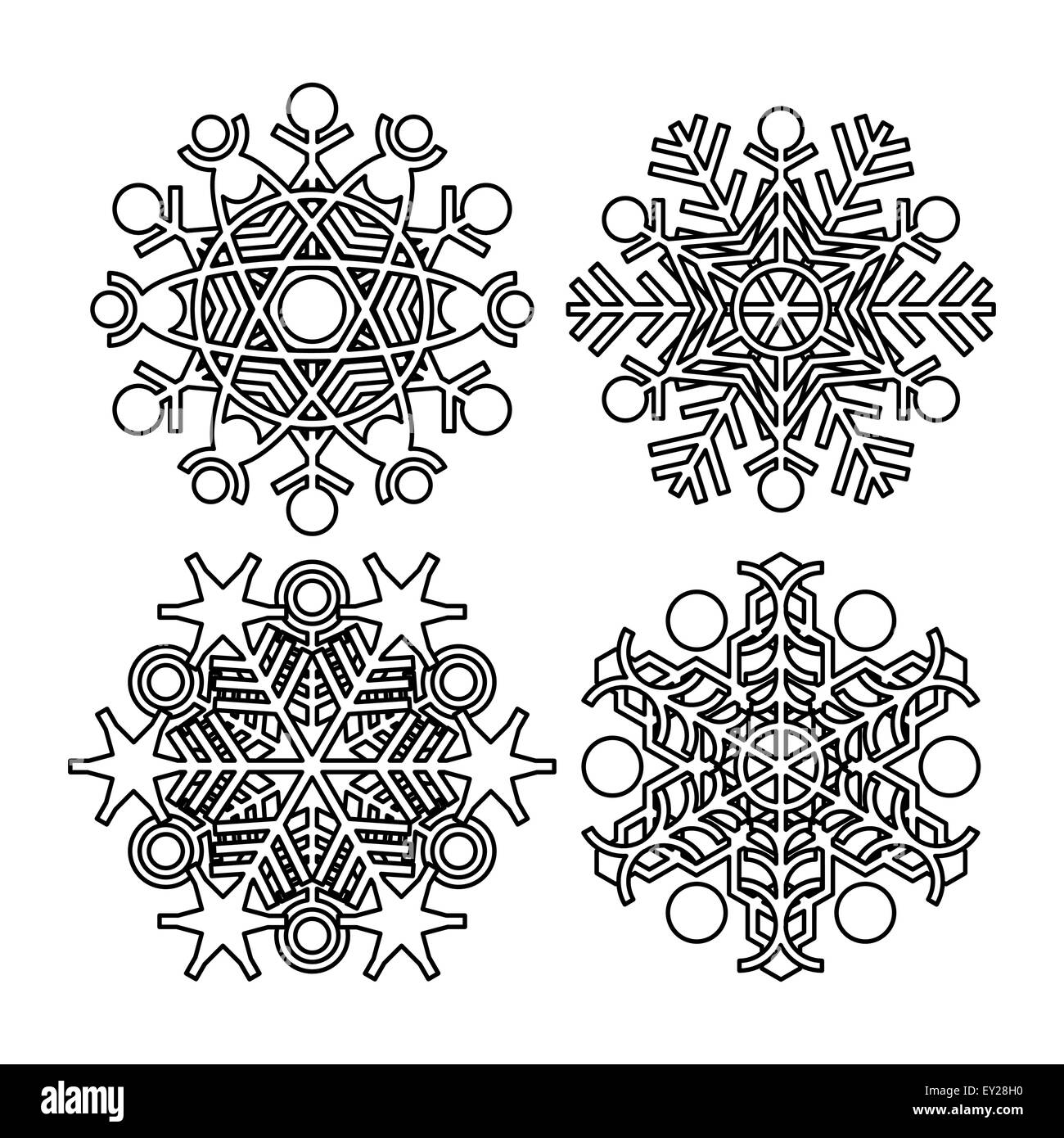 Vector snowflake collection - vector illustration Stock Vector Image ...