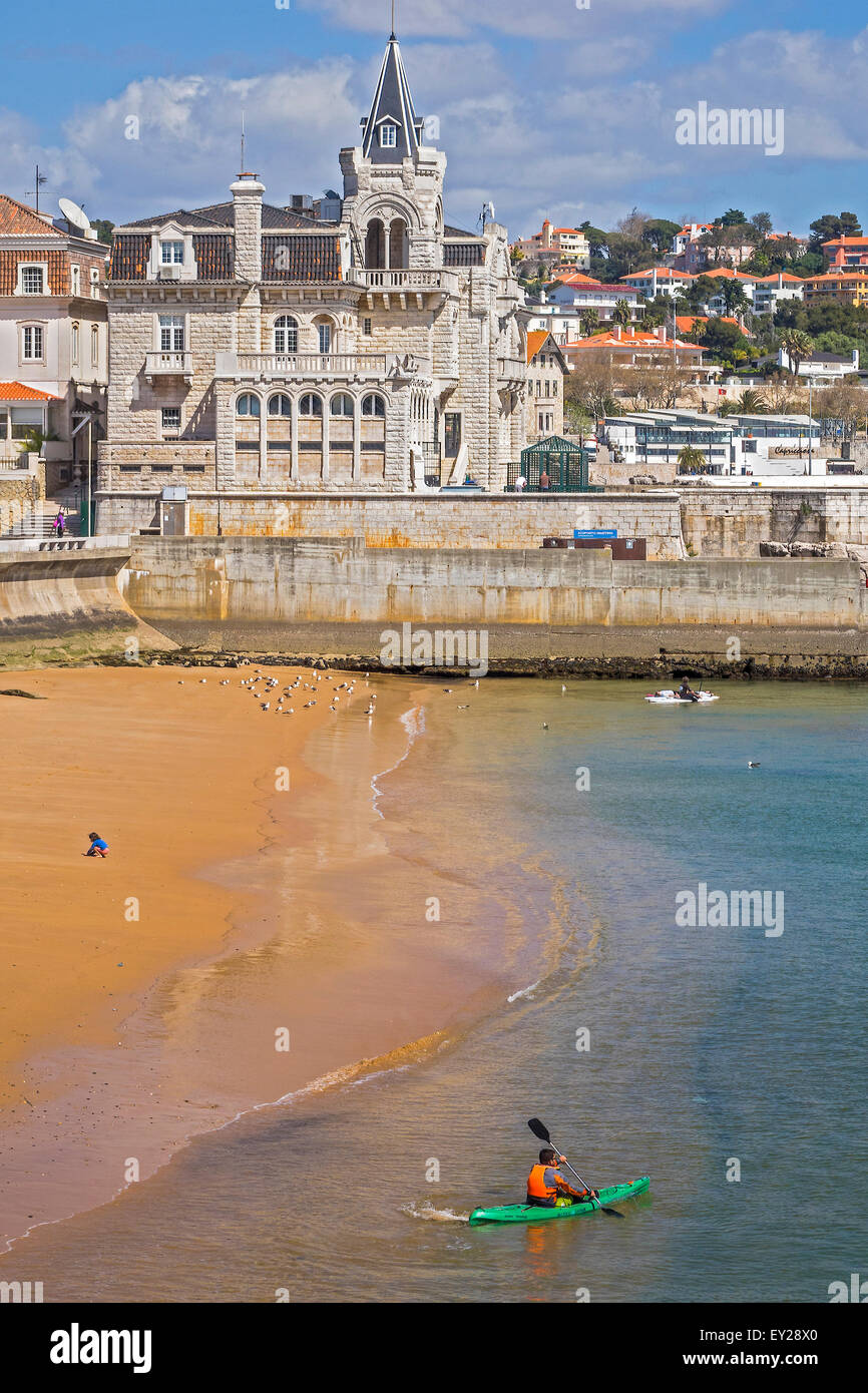 Beach and Town Of Cascais Portugal Stock Photo - Alamy