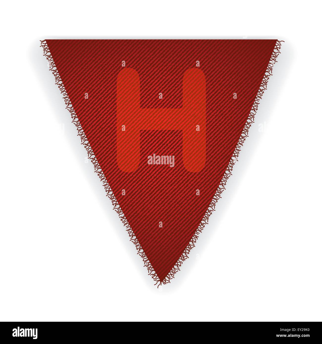 Bunting flag letter H - eps 10 vector illustration Stock Vector Image ...