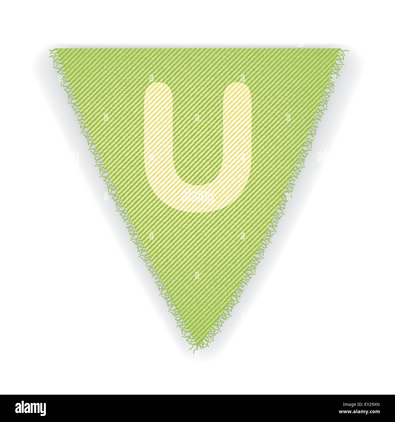 Bunting flag letter U - eps 10 vector illustration Stock Vector Image ...
