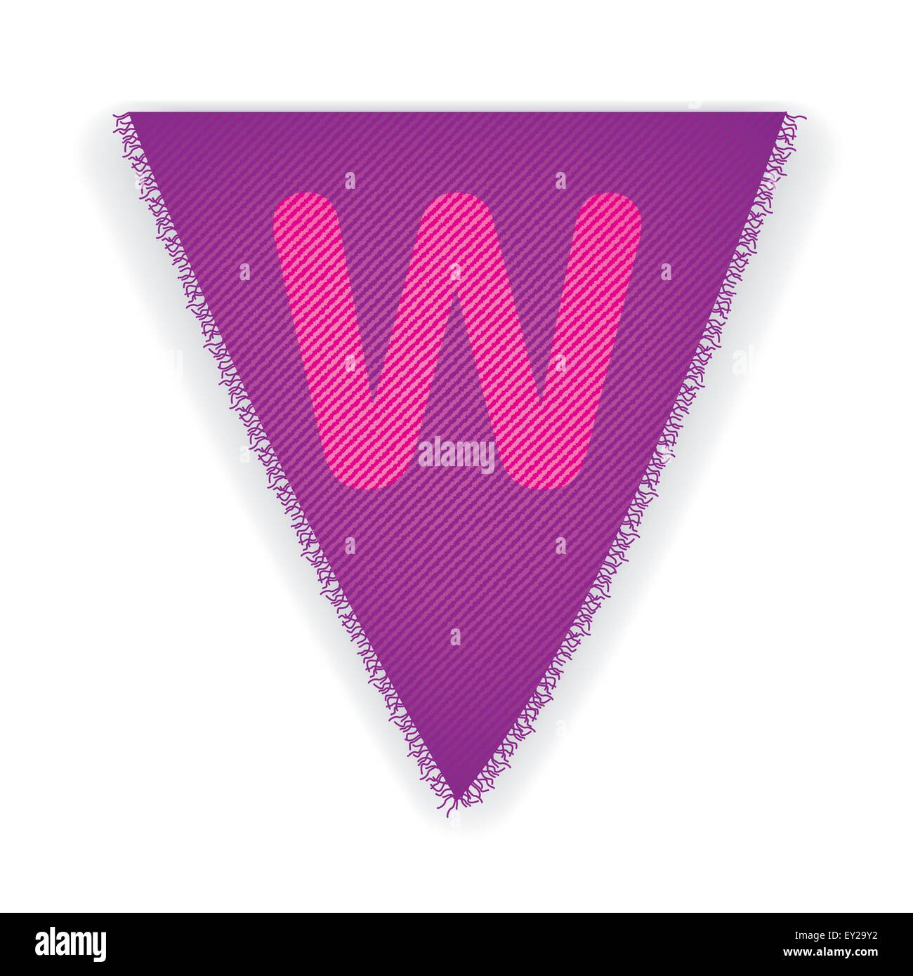 Bunting flag letter W- eps 10 vector illustration Stock Vector Image ...