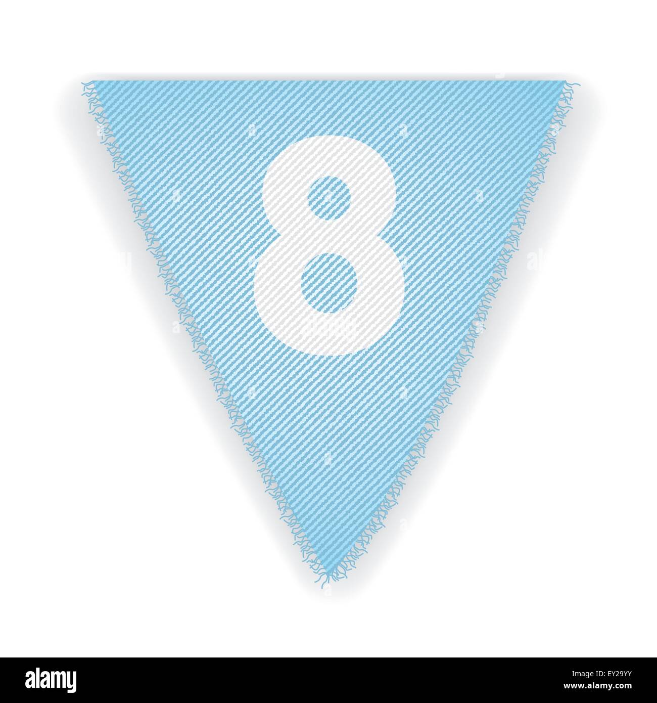 Bunting flag number 8 - eps 10 vector illustration Stock Vector Image ...