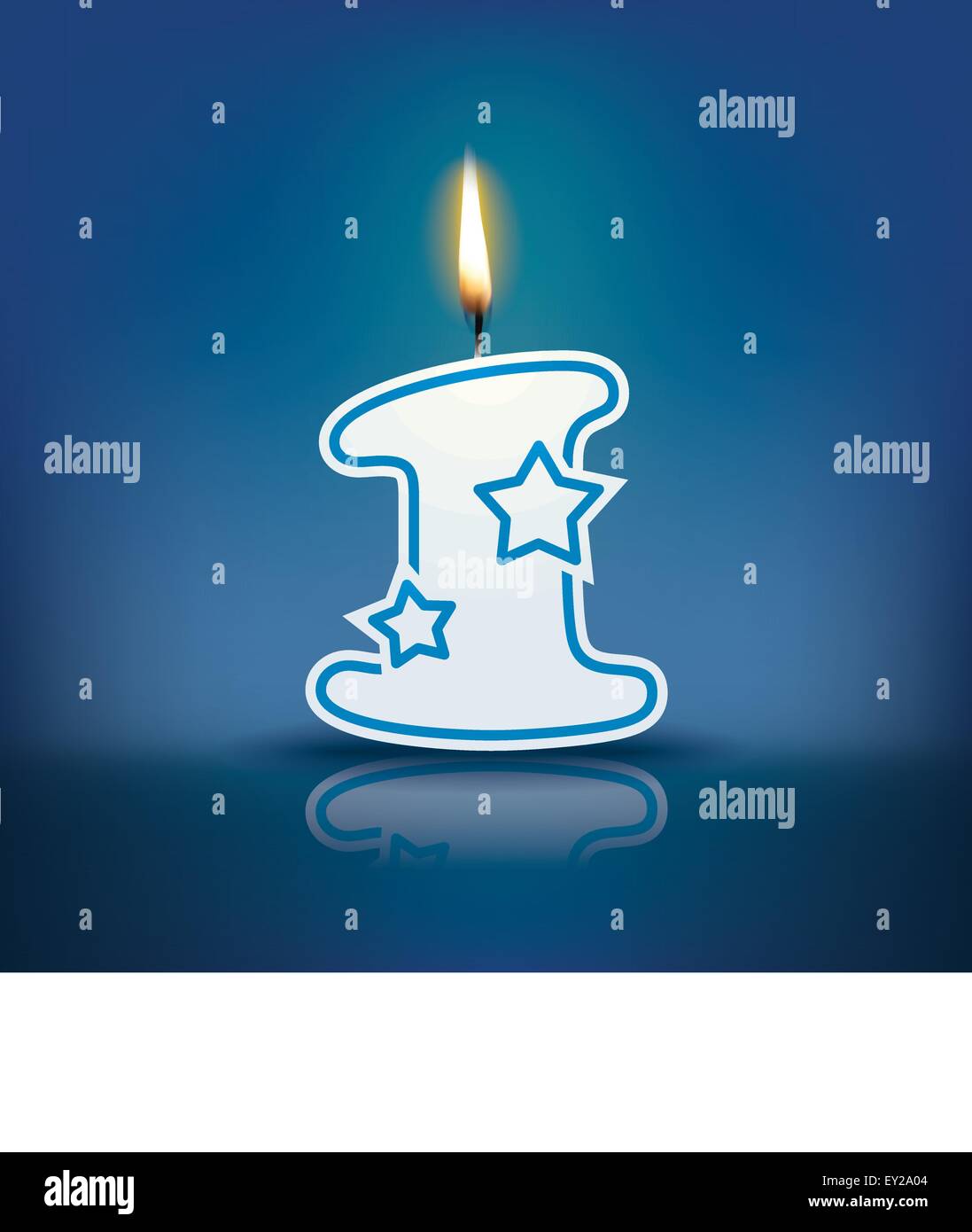 Number 1 candle Stock Vector Images - Alamy