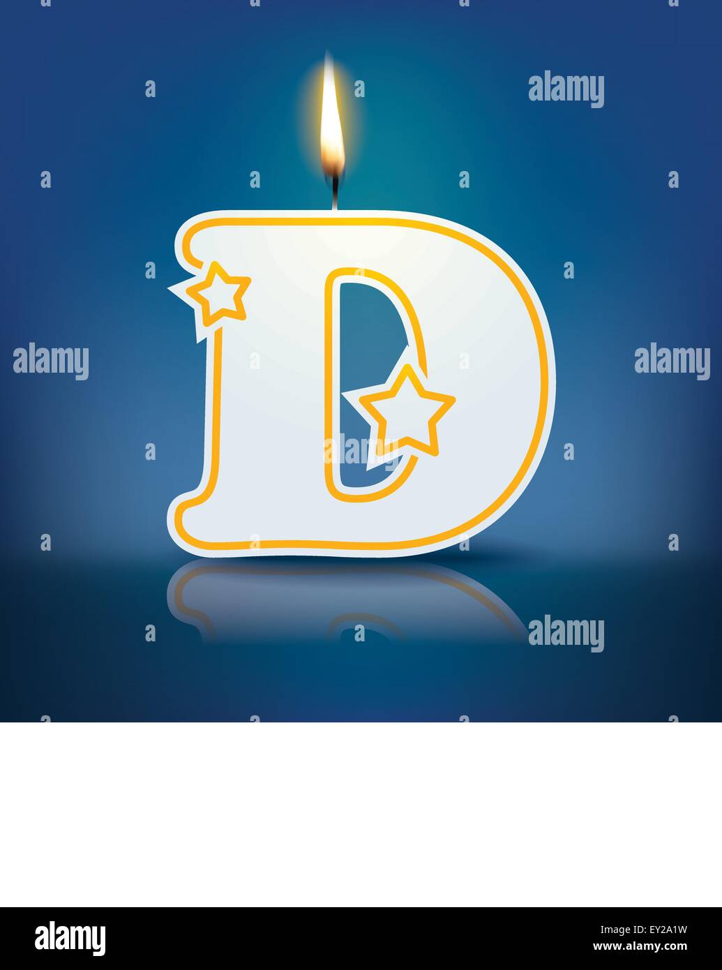 Candle letter D with flame - eps 10 vector illustration Stock Vector ...