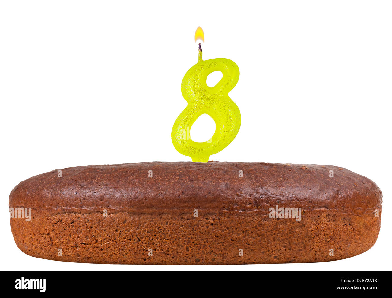 birthday cake with candles number 8 isolated Stock Photo - Alamy