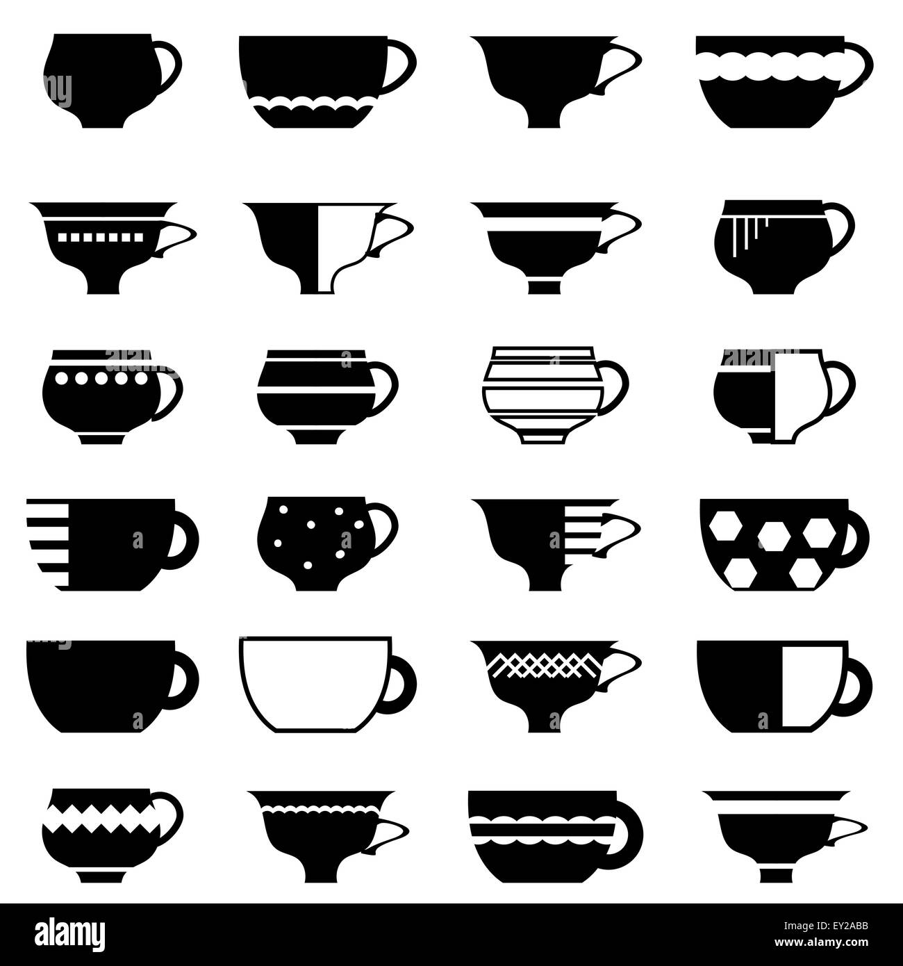 Set of Cups Stock Vector Image & Art - Alamy