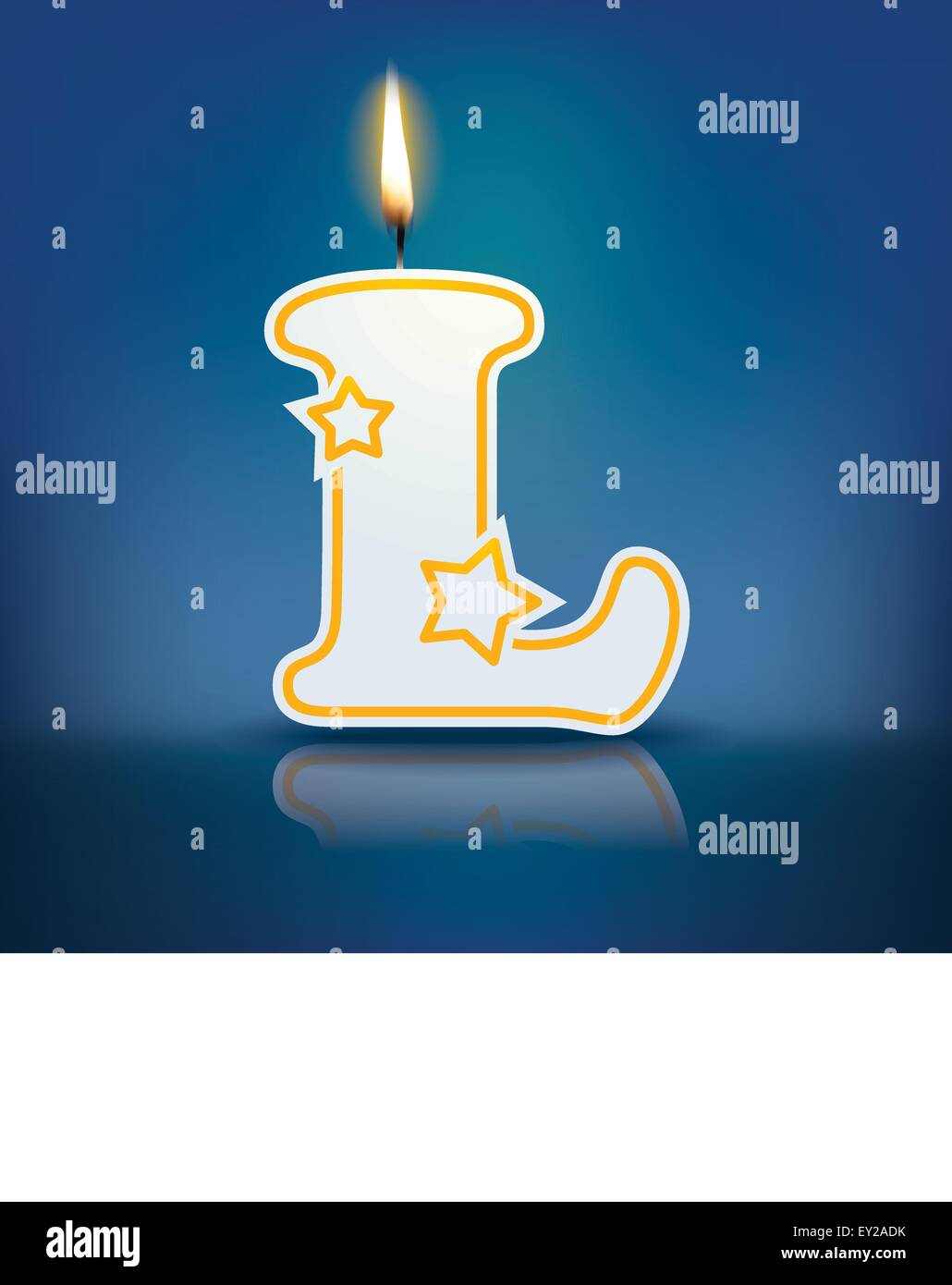 Candle letter L with flame - eps 10 vector illustration Stock Vector ...
