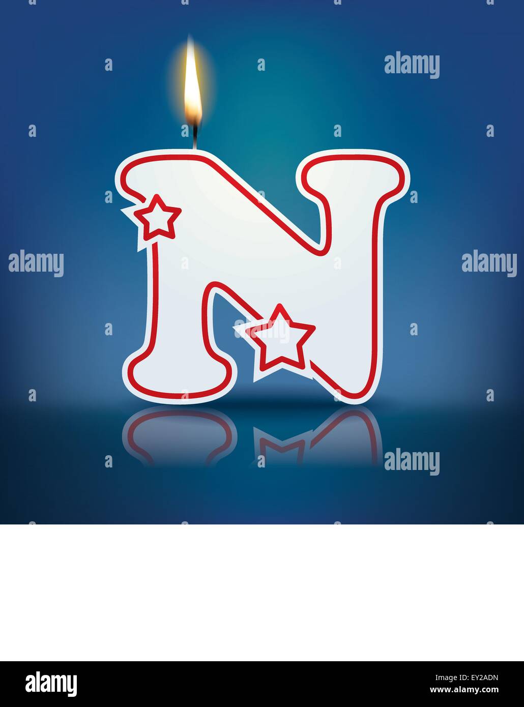 Candle letter N with flame - eps 10 vector illustration Stock Vector ...