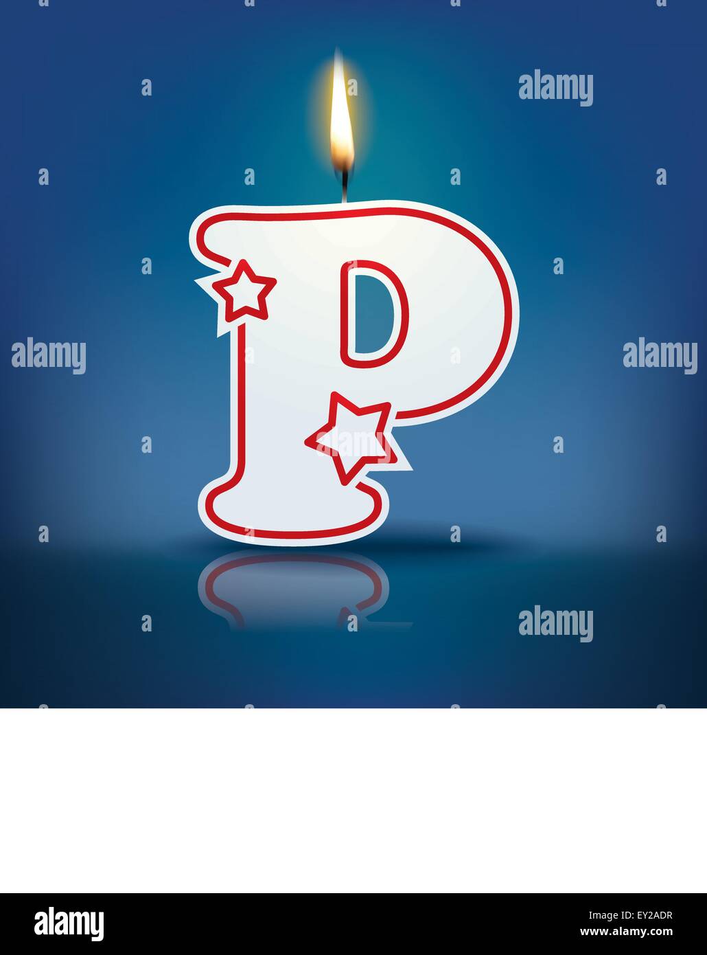 Candle letter P with flame - eps 10 vector illustration Stock Vector ...