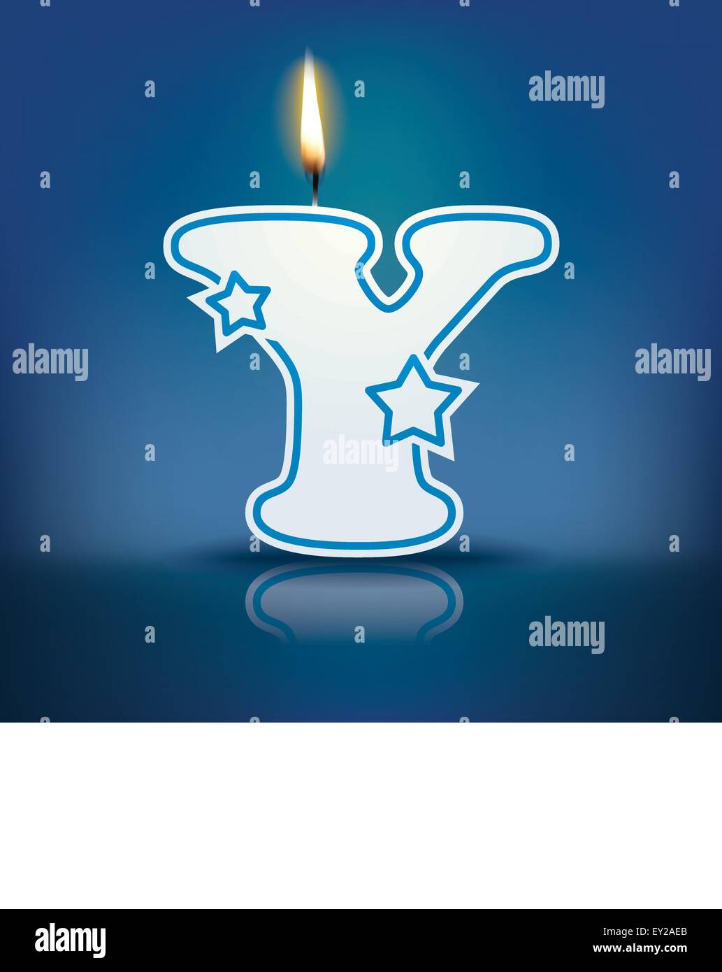 Candle letter Y with flame - eps 10 vector illustration Stock Vector ...