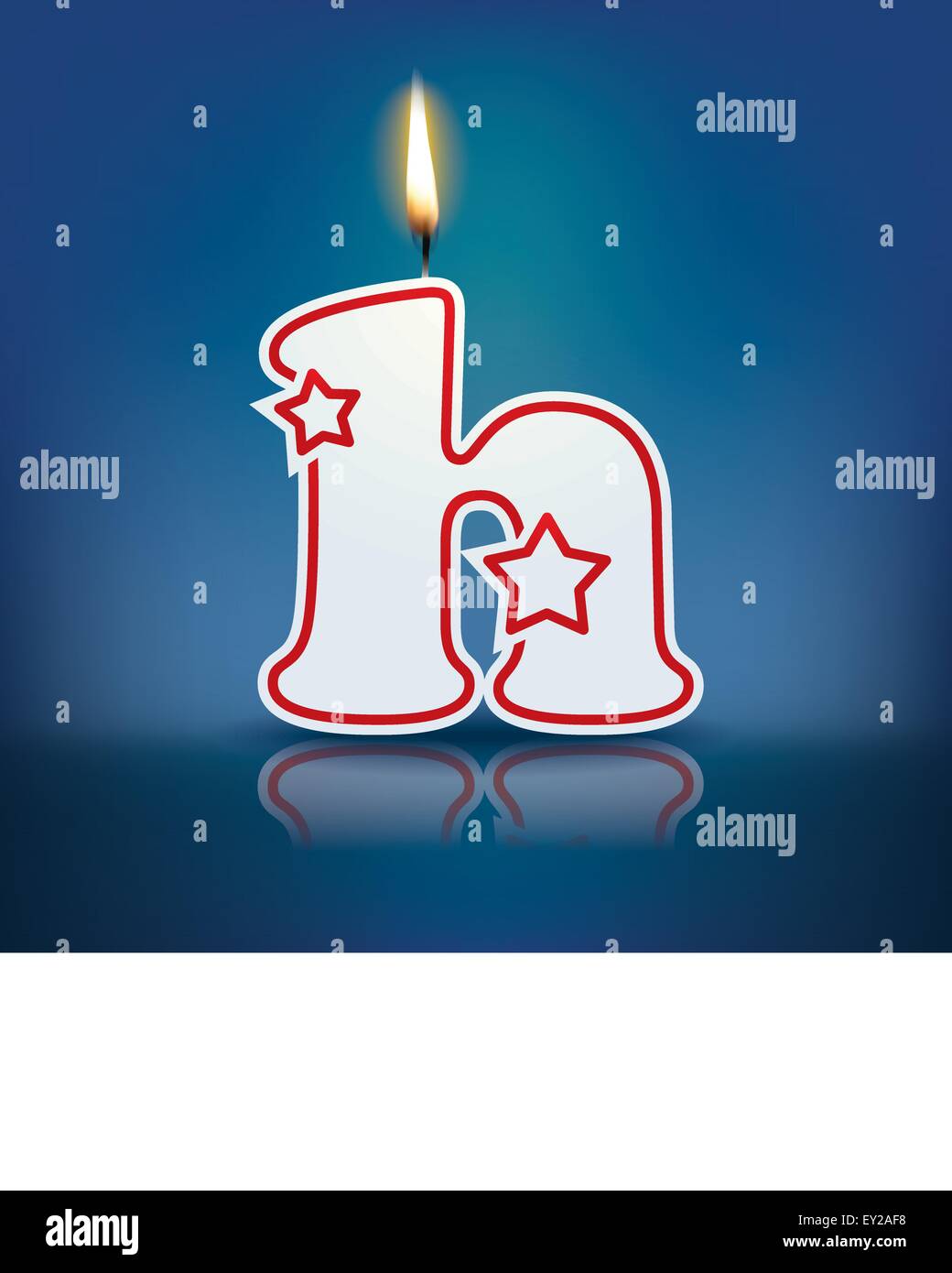 Candle letter h with flame - eps 10 vector illustration Stock Vector ...