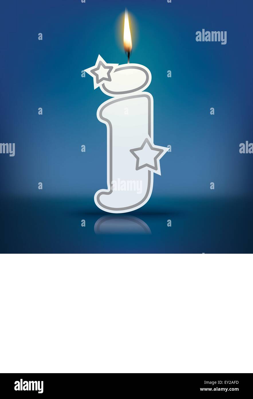Candle letter j with flame - eps 10 vector illustration Stock Vector ...