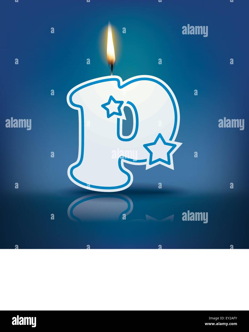 Candle letter p with flame - eps 10 vector illustration Stock Vector ...