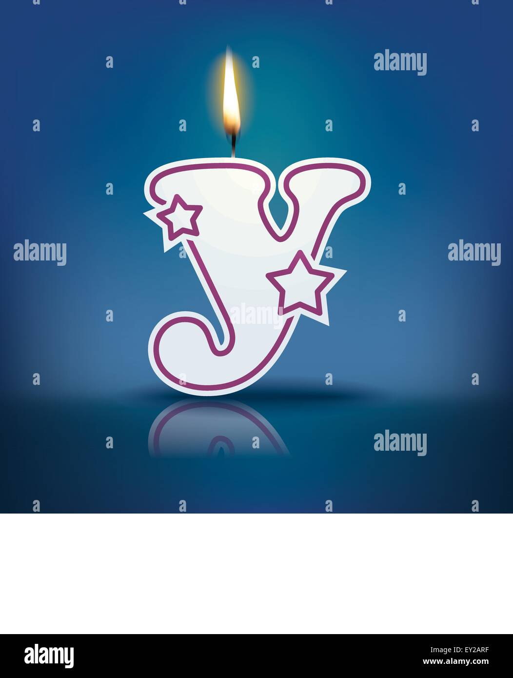 Candle letter y with flame - eps 10 vector illustration Stock Vector ...